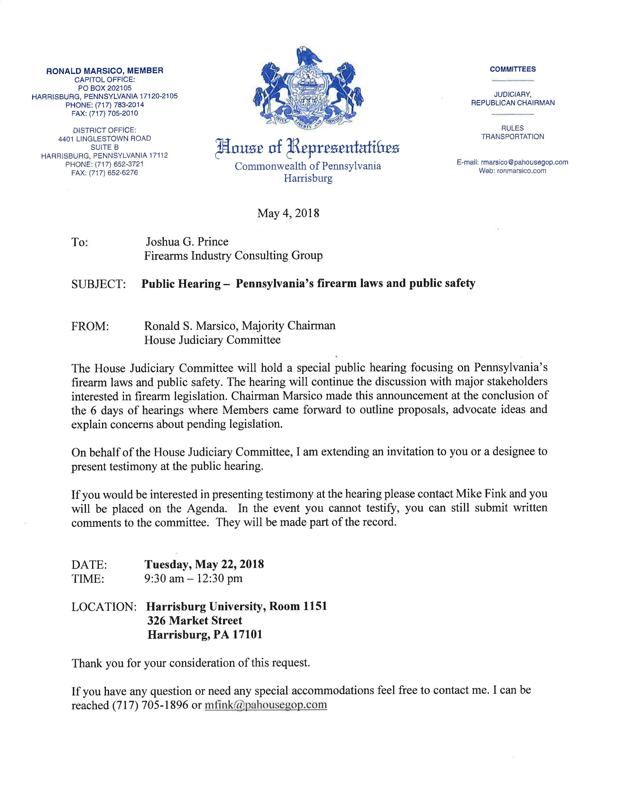 Attorney Joshua Prince to Testify before the PA House Judiciary ...